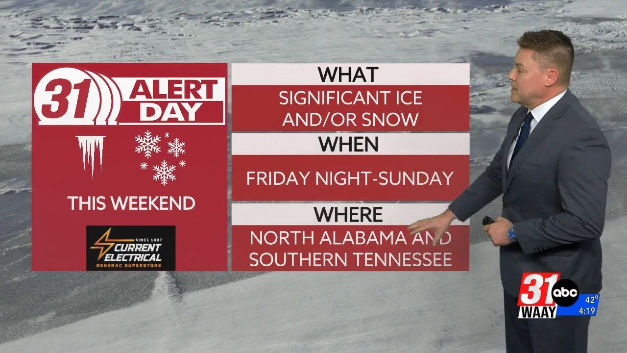 Major winter storm expected for north Alabama this weekend - YouTube