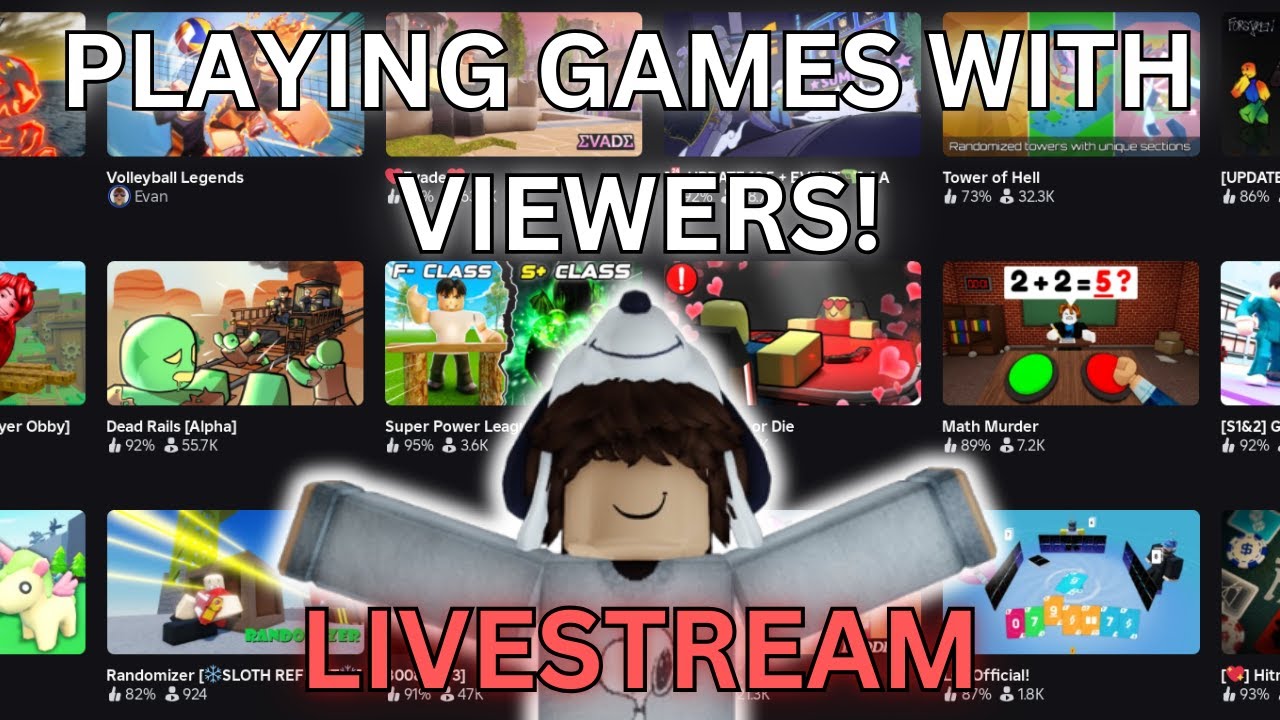 Playing Games With Viewers | Roblox LIVESTREAM - YouTube