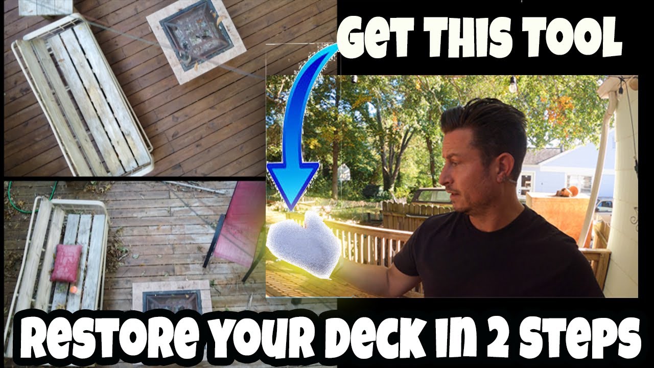 Budget Deck Restoration In TWO Steps- Plus the BEST Tool for Railings - YouTube
