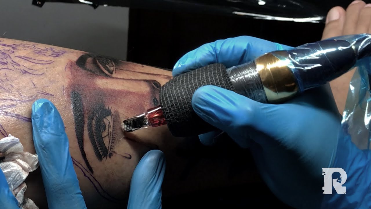 Tattoo Real-Time Shading Gray Wash - YouTube