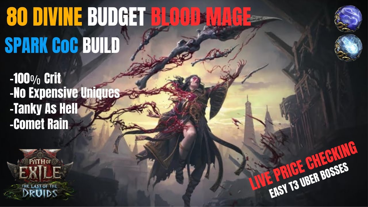 Spark Comet Storm Blood Mage-Budget Variant 💥💥Path Of Exile 2 ! pob ...
