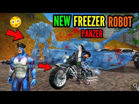 new freezer robot panzer bike 😱 new update in rope hero vice town ...