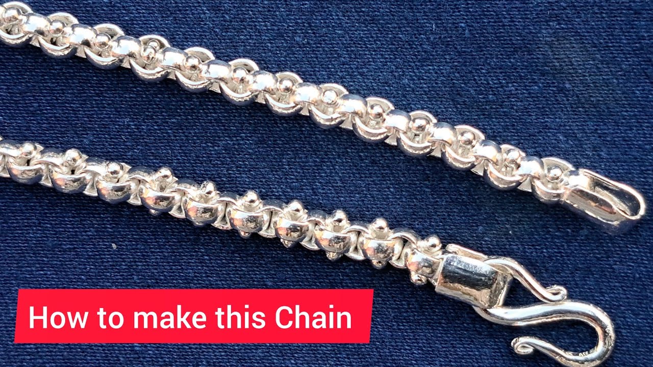 silver chain making | new design silver chain is made | handmade - YouTube