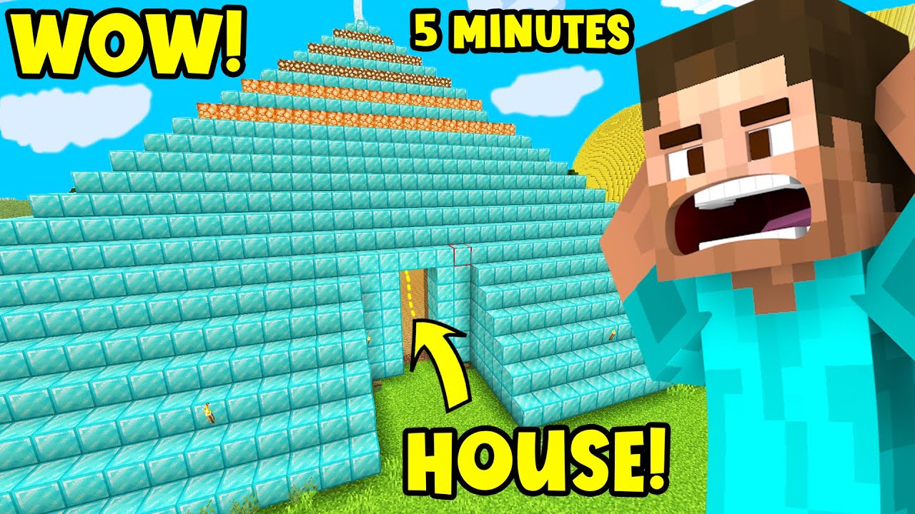 I MADE THIS HUGE PYRAMID HOUSE IN JUST 5 MINUTES! | MINECRAFT - YouTube