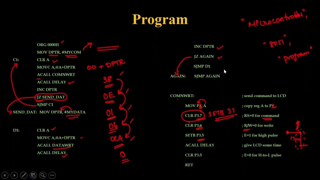 Hardware programing in 8051 Microcontroller with Keil c51 – LCD interface using DPTR - YouTube