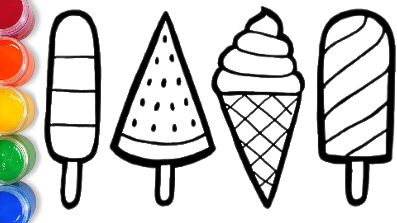 How to draw ice cream step by step,Ice Cream drawing,Drawing and ...