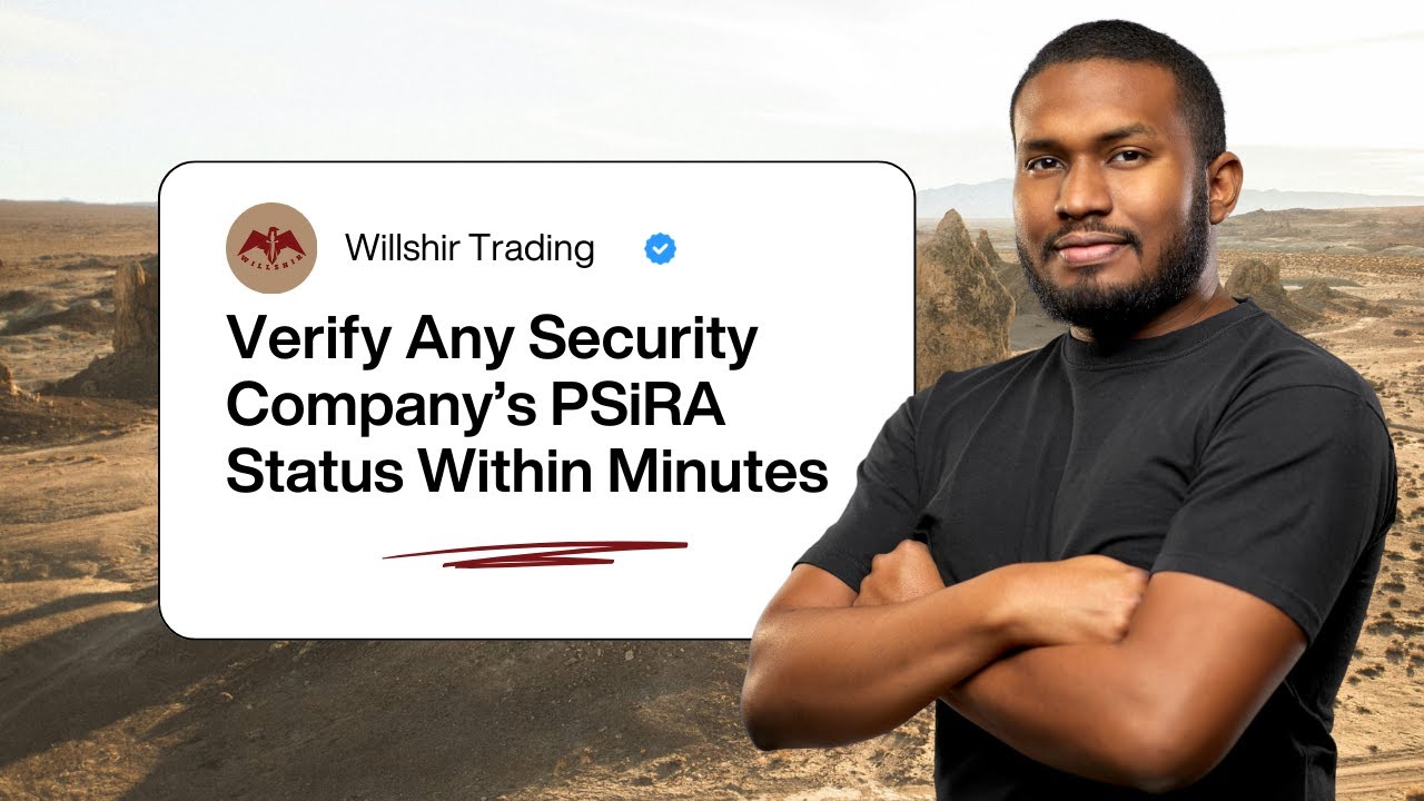 Verify Any Security Company’s PSiRA Status Within Minutes - YouTube