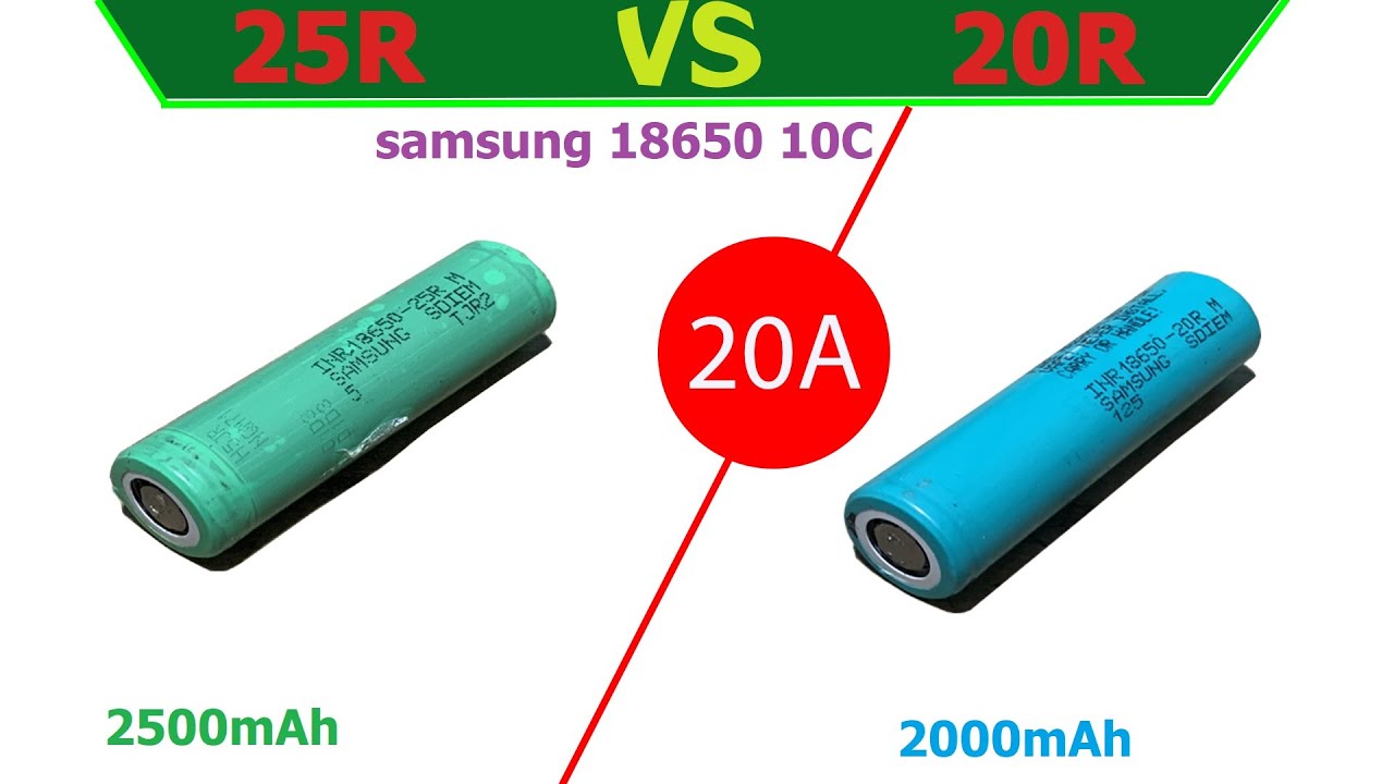 So sánh pin samsung 25R với 20R I Compare battery samsung 25R with 20R ...