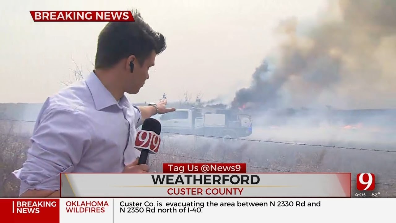 Fire Crews Respond To Wildfire Near Weatherford - YouTube