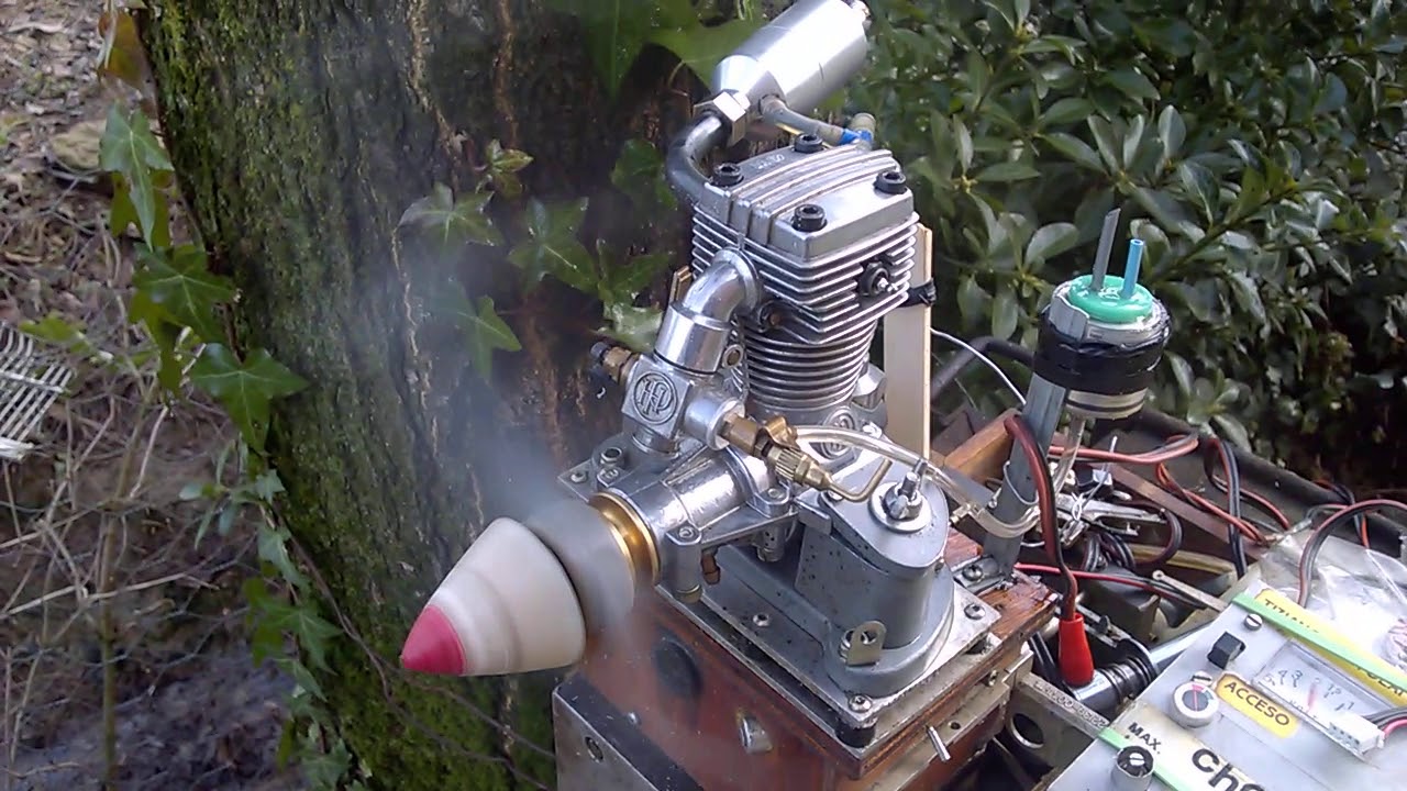 HP .49 engine, 4 T. - YouTube