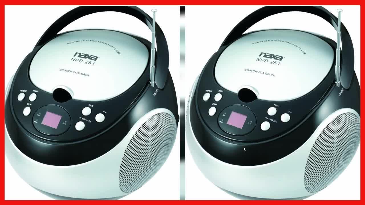 NAXA Electronics NPB-251BK Portable CD Player with AM/FM Stereo Radio ...