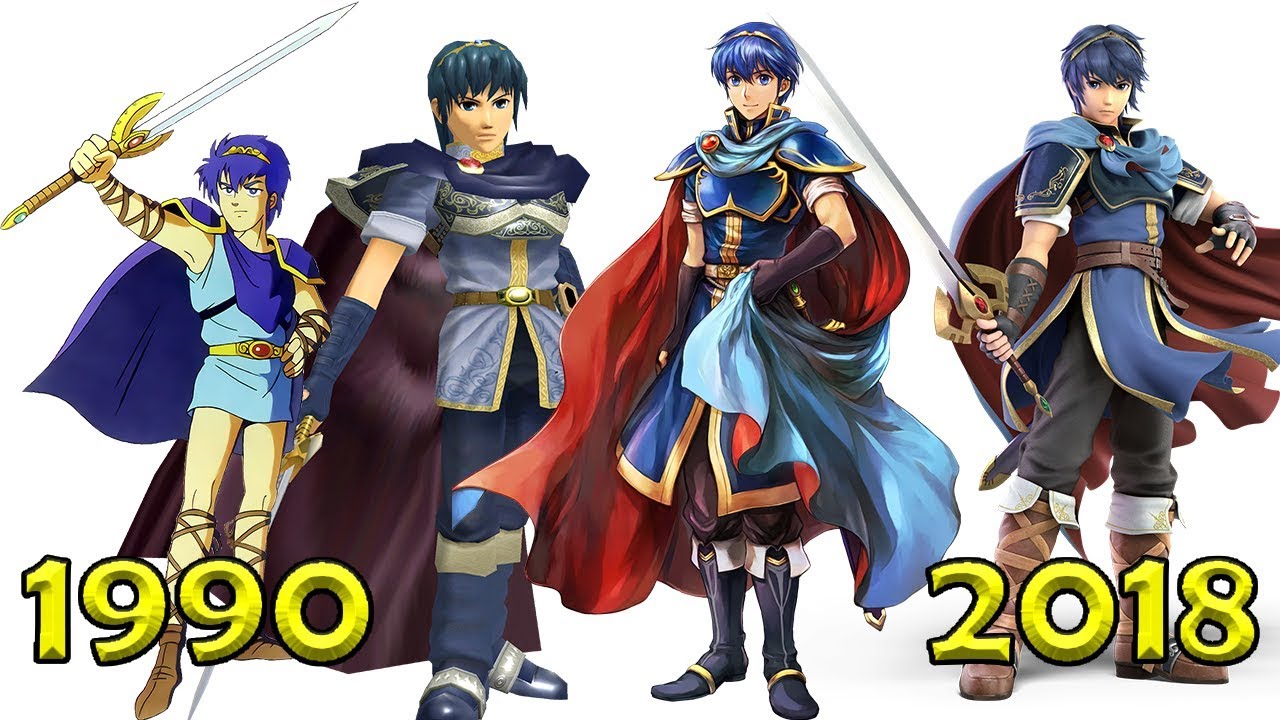 Evolution of Marth (1990 - 2018) - YouTube