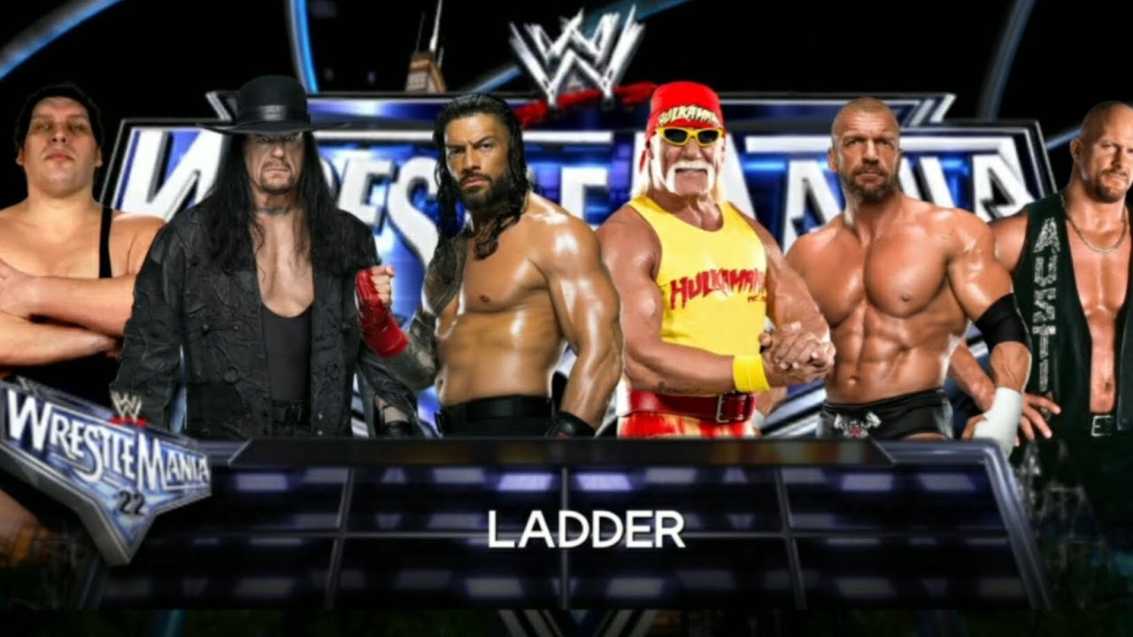 WWE 2K23 LADDER MATCH ||ROMAN VS TRIPLE H VS HULK VS UNDERTAKER VS ...