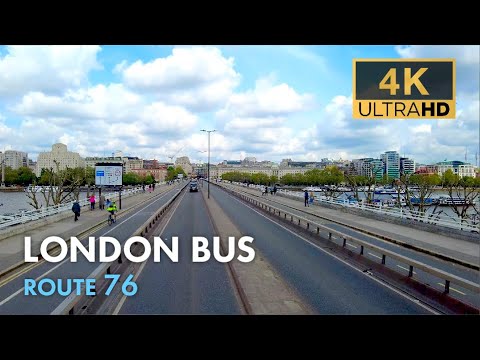 London Bus Ride, Route 76, Double Decker, 4K Virtual Tour - YouTube