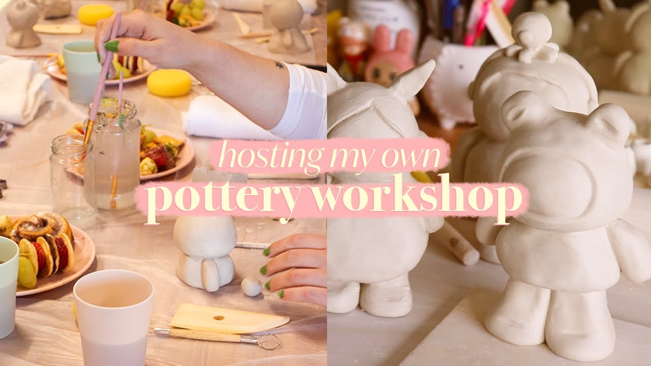 hosting my own pottery workshop ♡ art vlog - YouTube
