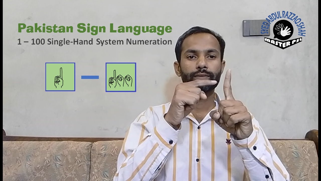 Single Hand System Numeration | Pakistan Sign Language | Lesson - 012 ...