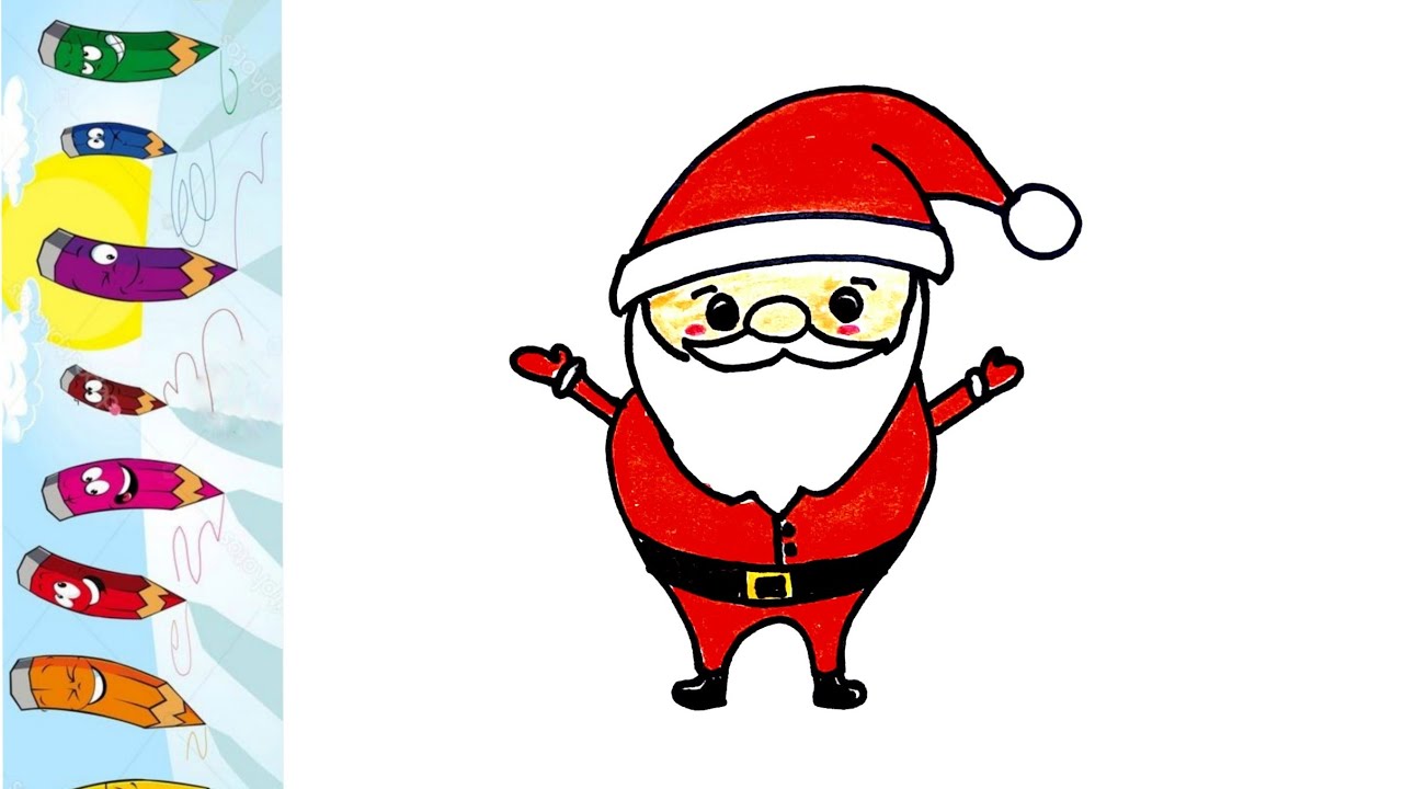 En Kolay Noel Baba Nasıl Çizilir? - Yılbaşı Resimleri - How to Draw a ...