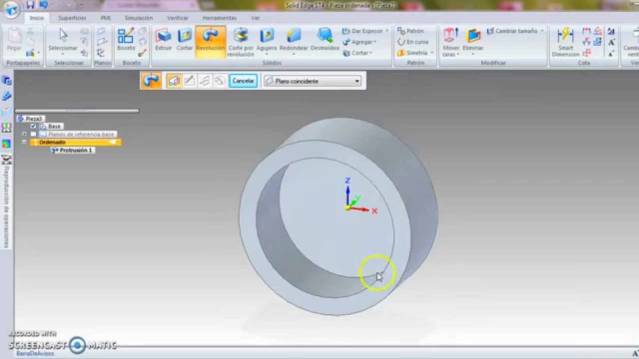 Solid Edge ST4 TAPA ROSCA - YouTube