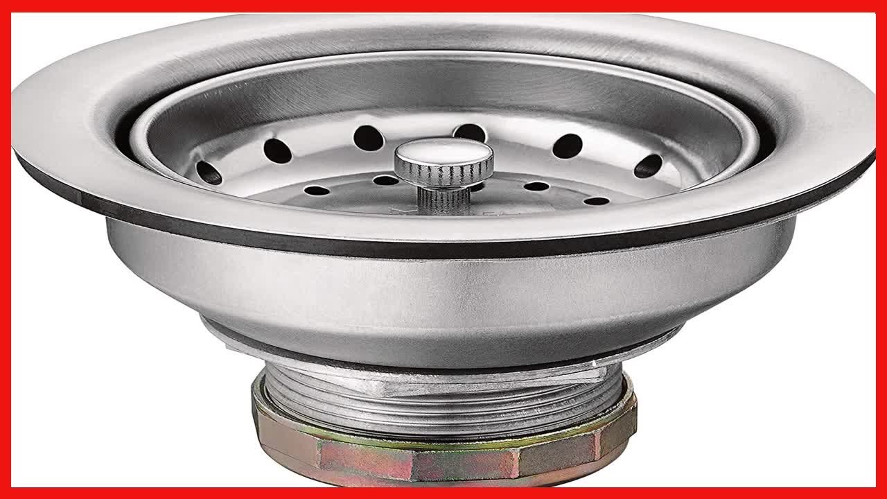 Moen 22036 3-1/2 Inch Kitchen Sink Stainless Steel Basket Strainer with ...