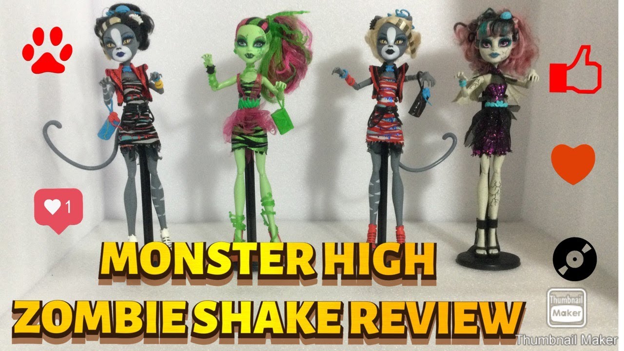 MONSTER HIGH ZOMBIE SHAKE REVIEW, LAS MONSTER HIGH ZOMBIES. - YouTube