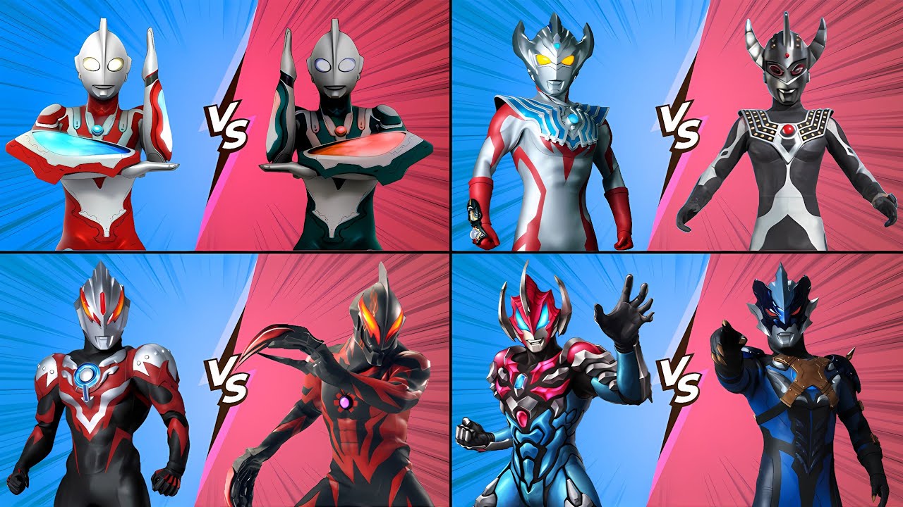 ULTRAMAN RIBUT VS RIBUT DARKNESS, TAIGA VS CHAOSROID TARO, ORB VS ORB ...