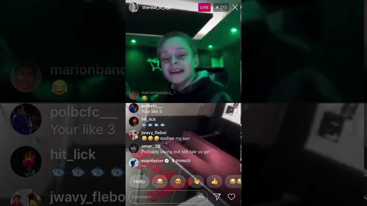 Lil Agz say less kids first time in a strip club “IG live” - YouTube