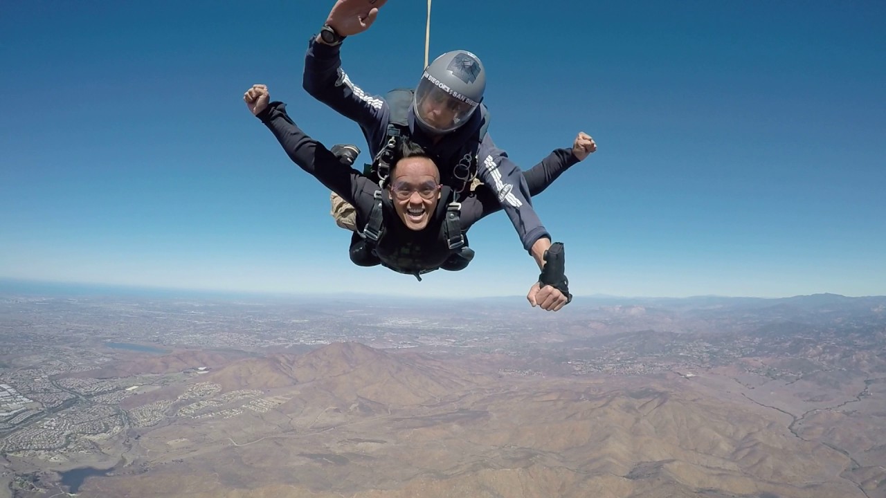 Skydiving over Otay Lake - YouTube