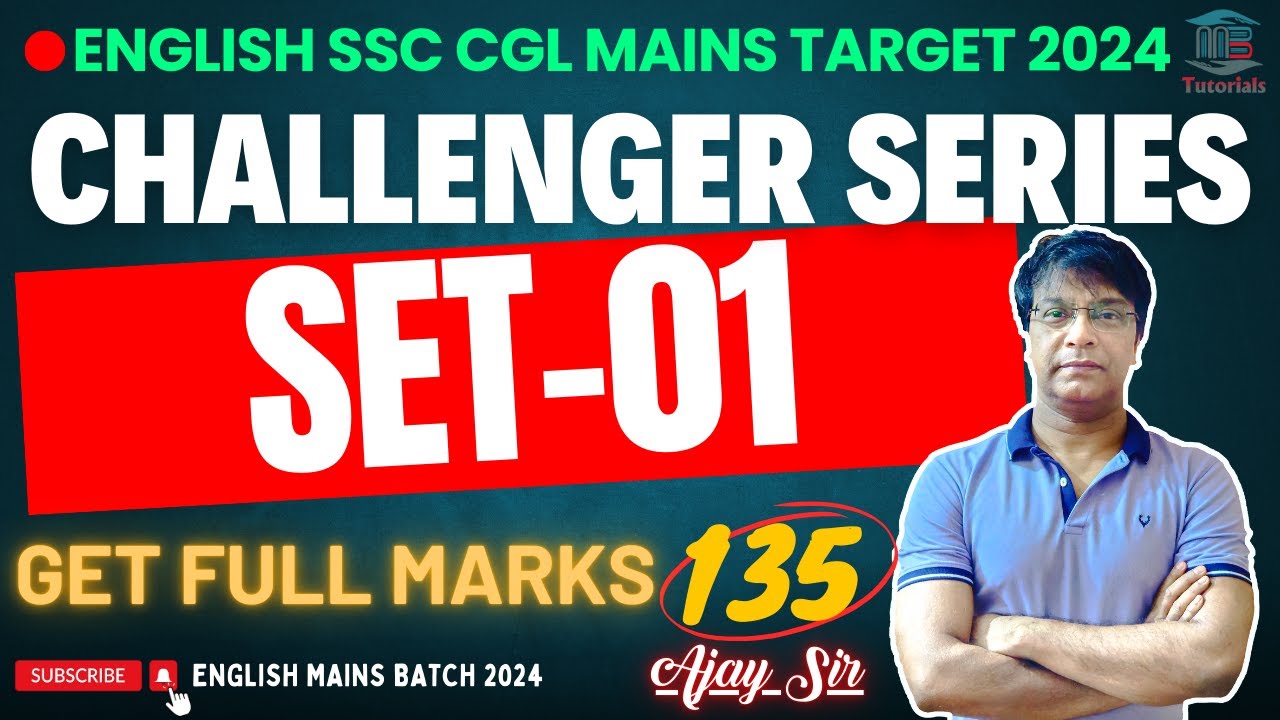 Challenger Series Class-01 | English | SSC CGL MAINS | High Level ...