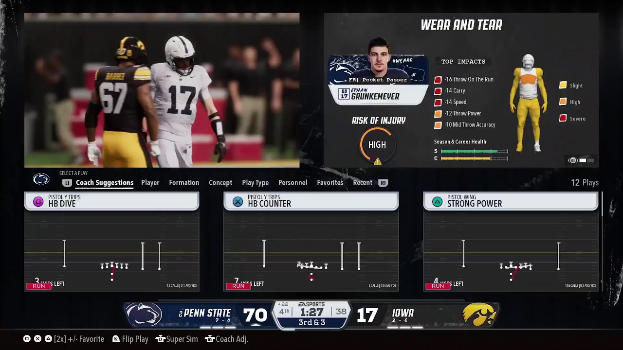 Penn ST at Iowa - YouTube