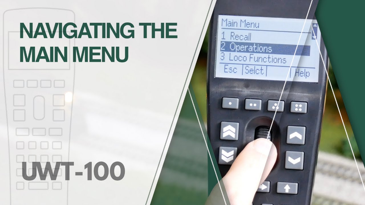 UWT-100 | Main Menu Navigation and Help Feature - YouTube