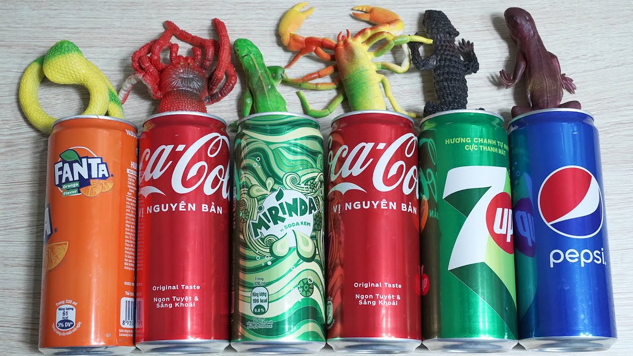 ASMR Surprise: Coca, Pepsi, Fanta, Mirinda, 7 up, Animal Surprise [Fun ASMR TECHS] - YouTube