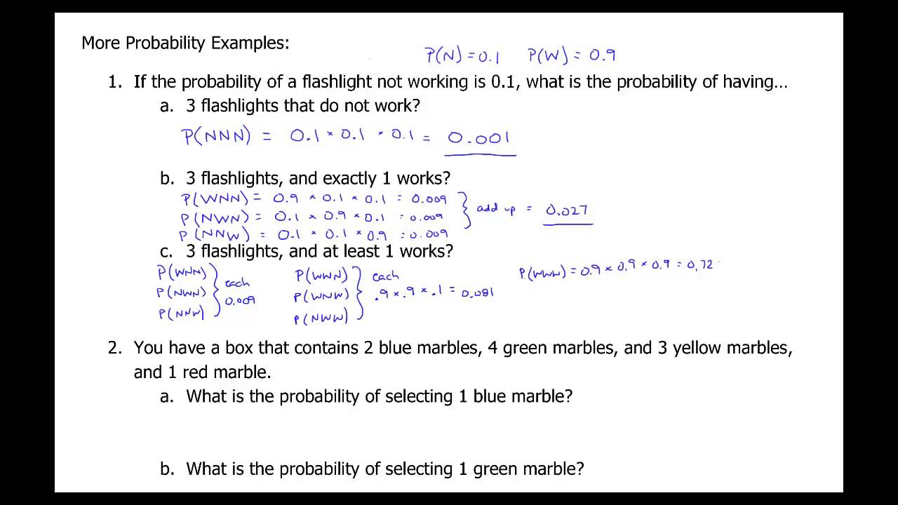 Probability Examples - YouTube