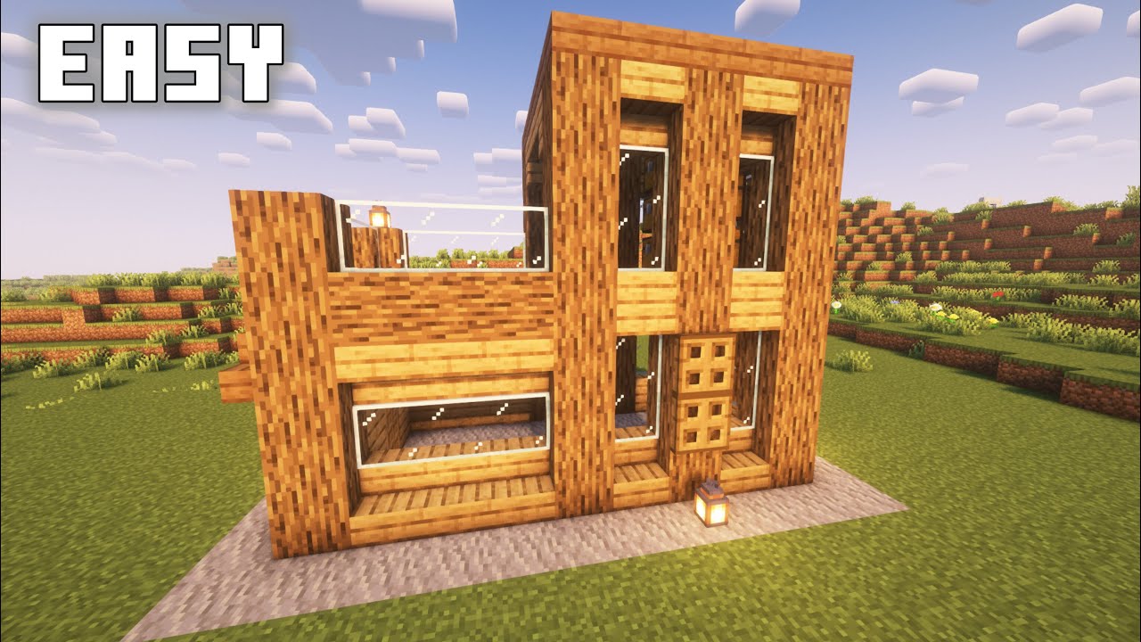 Minecraft easy survival house tutorial! - YouTube