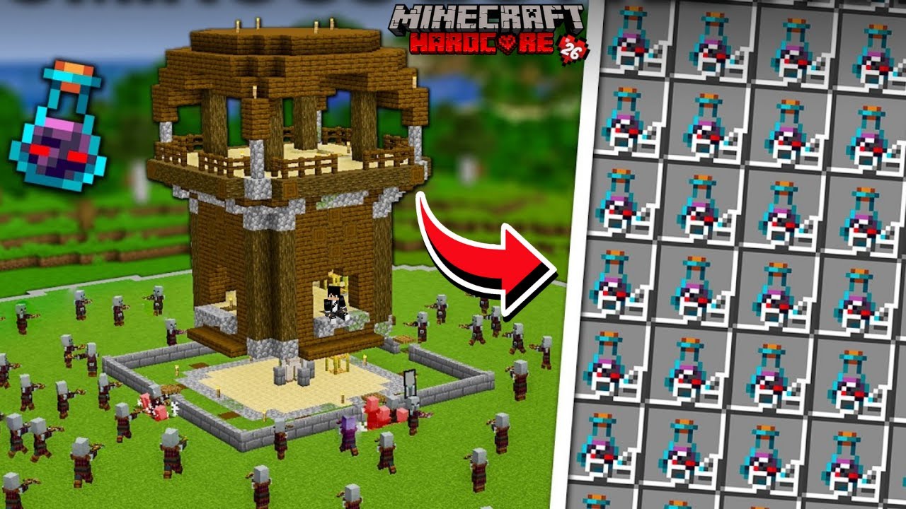 I Built the FASTEST BAD OMEN XP FARM in Hardcore Minecraft - EP 26 ...