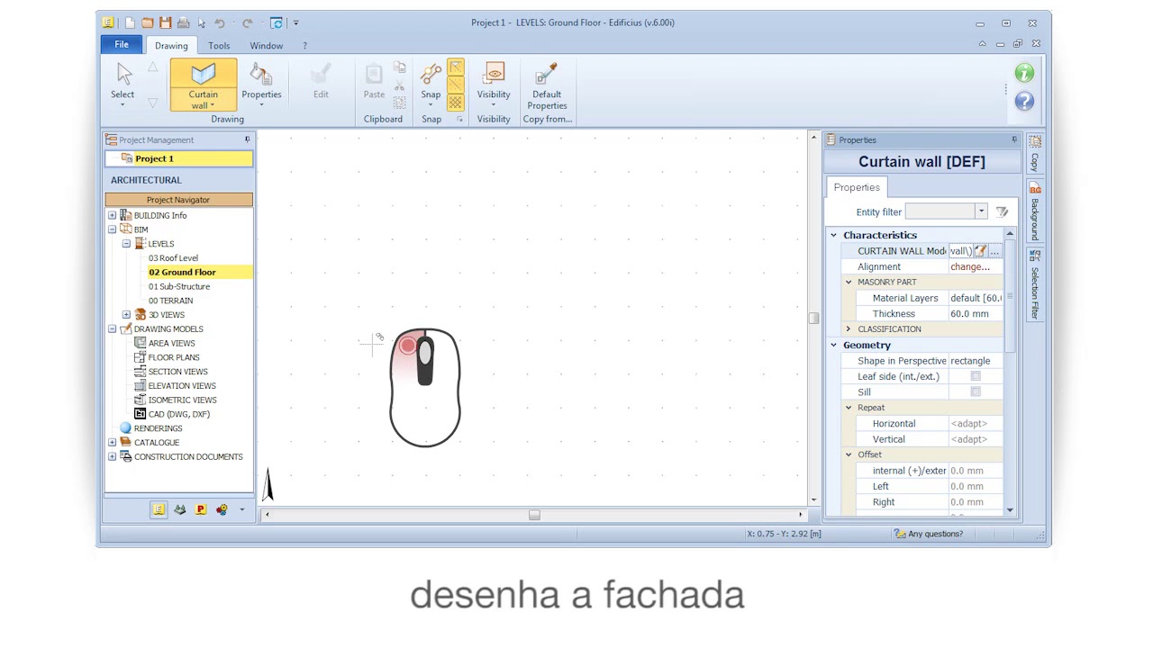 Vídeo Tutorial Edificius - Parede de vidro - ACCA software - YouTube