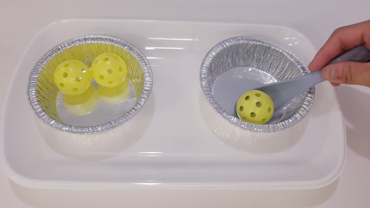 Toddler - Transferring with a spoon - YouTube