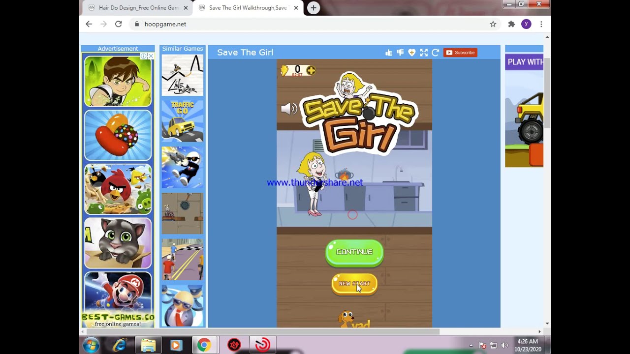 how to play save girl game - YouTube