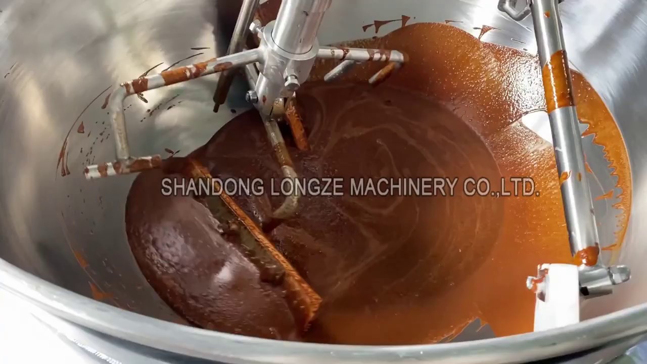 100L cooking mixer machine for caramel sauce - YouTube