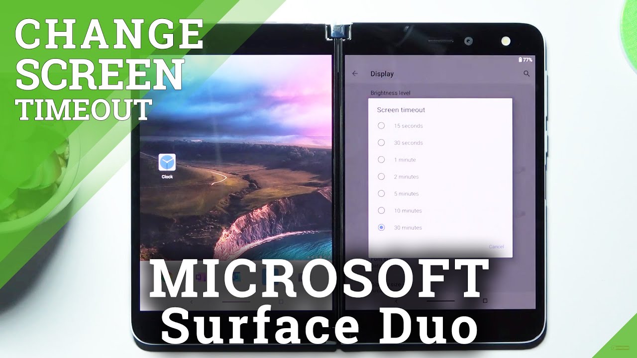 How to Change Screen Timeout on MICROSOFT Surface Duo - Adjust Screen ...