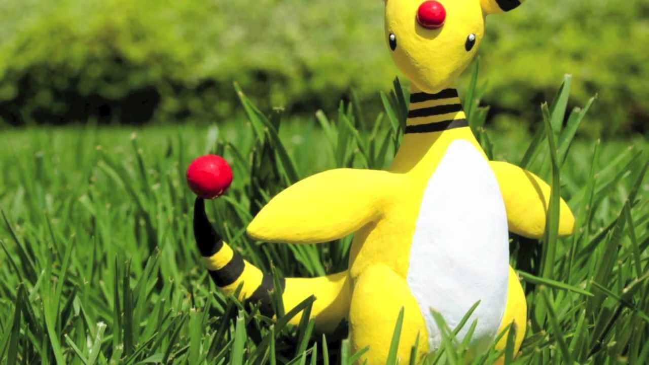 AMPHAROS Polymer Clay Pokemon (Sculpey) - デンリュウ Handmade Sculpture ...