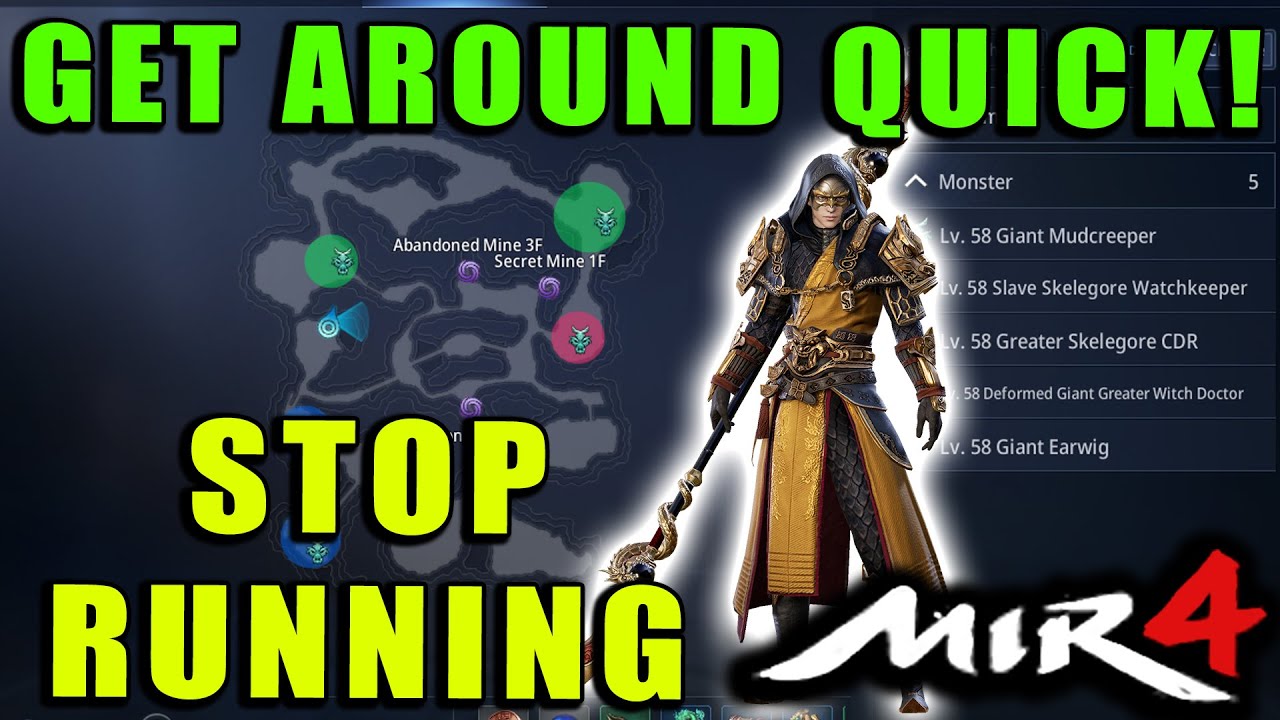 MIR4 - GET AROUND QUICKLY! How to Get Around the Maps! Short Cuts! Stop ...