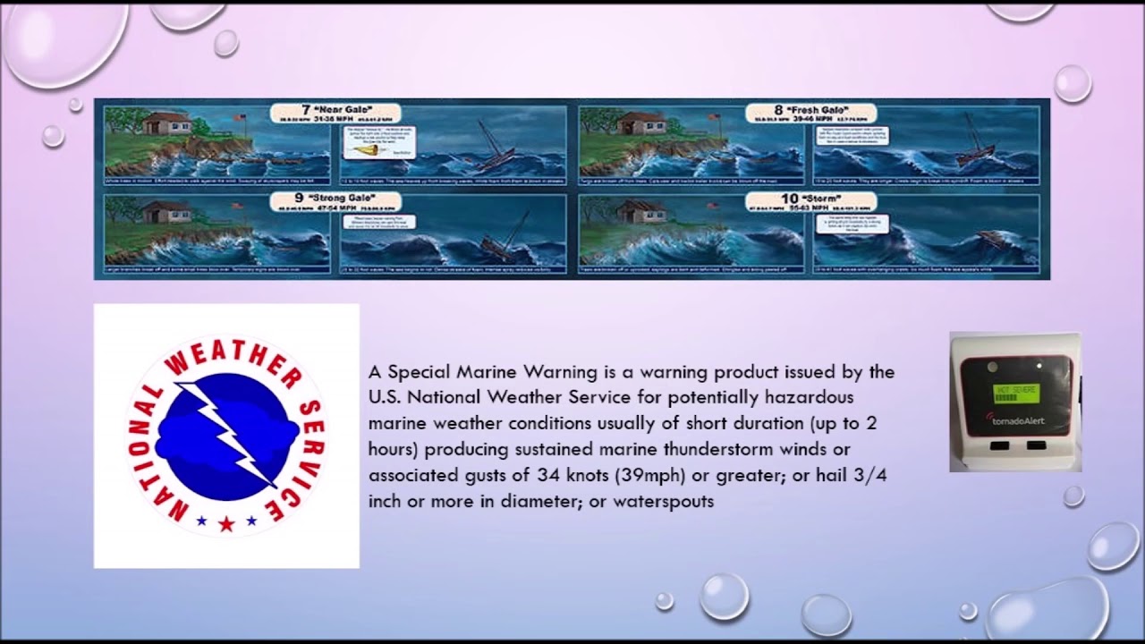 NWS Weather Statements and Beaufort Scale of Wind Force - YouTube