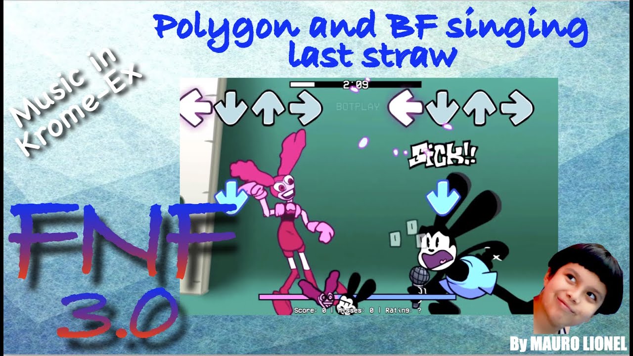 FNF REMIX: Polygon and BF singing Last Straw - YouTube