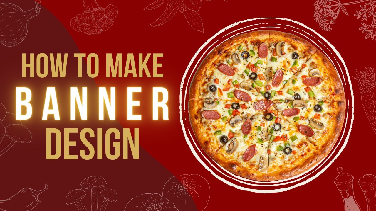 Simple Web Banner Design | Food Restaurant | Illustrator Tutorial - YouTube