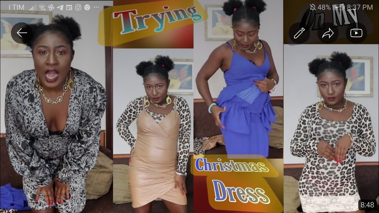 2022 Vlogmas Outfits Try-on Haul //High Slit Dress Haul *HOT* - YouTube