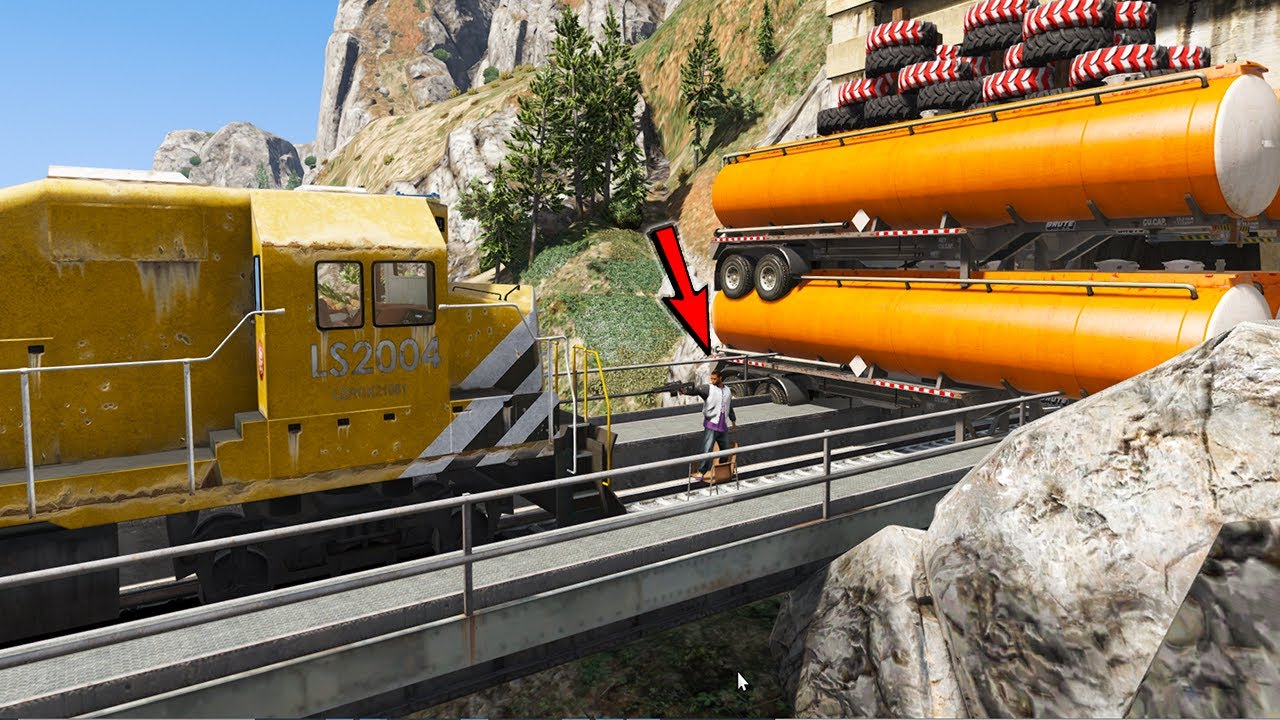 CAN YOU STOP THE TRAIN IN GTA 5? - YouTube