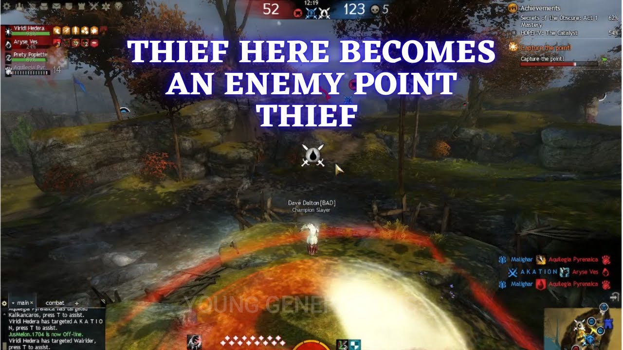 THIEF FULL STEALTH AND FOCUS ON STEALING ENEMY POINTS PVP GUILD WARS 2 ...