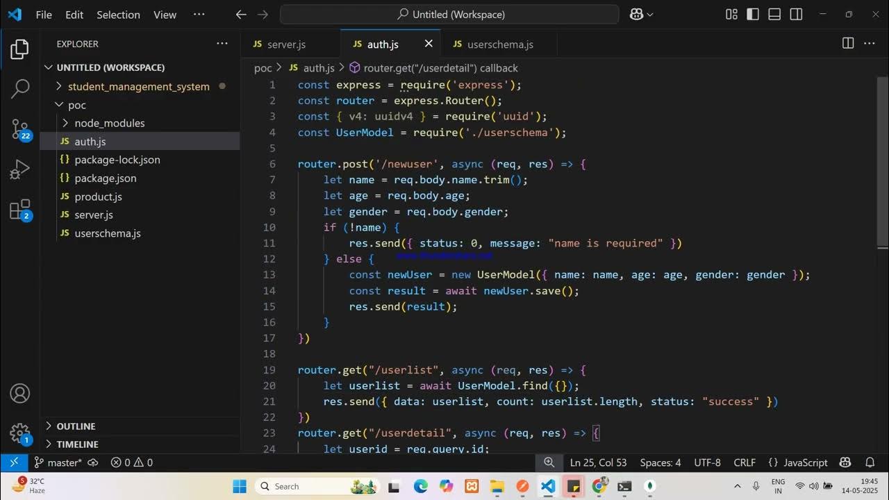 Creating Login API using Express and Mongo DB - YouTube