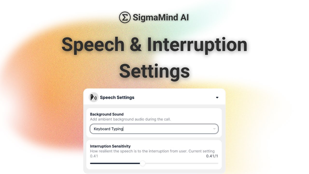 Make Your Voice AI Sound Human: Speech & Interruption Settings in ...