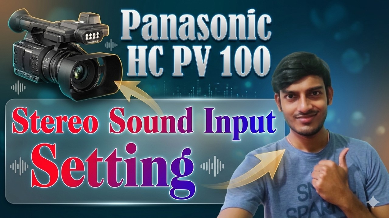 Stereo Sound Input Setting in Panasonic HC PV 100 Camera #audio #inputs ...